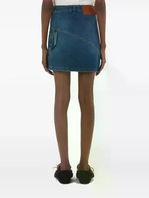 JW Anderson Twisted Denim Mini Skirt - Blue