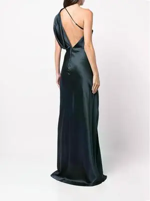 Michelle Mason Silk Asymmetrical Gown
