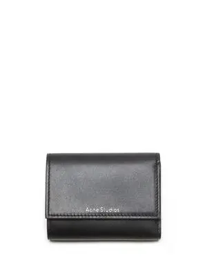 Acne Studios Tri-fold Leather Wallet Black