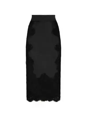 Dolce & Gabbana Satin Midi Skirt