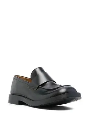 Camper Square-toe Leather Loafers - Black