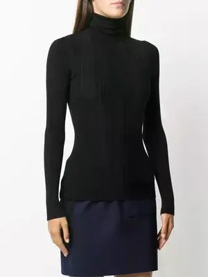 Wolford Roll Neck Ribbed Jumper - Black