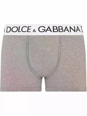 Dolce & Gabbana Logo-waistband Boxer Briefs - Grey