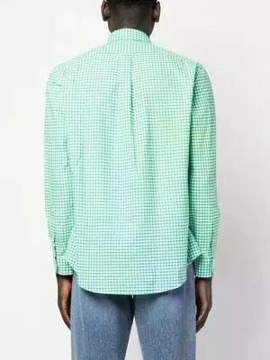 Polo Ralph Lauren Embroidered-logo Checked Shirt - Green