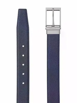 Burberry Reversible Grained Leather Belt - Black