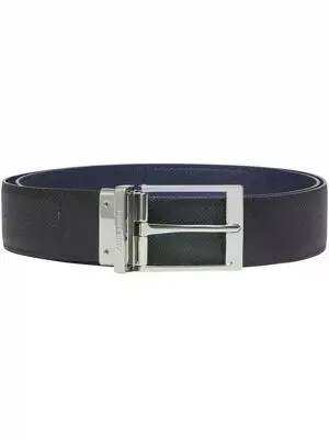 Burberry Reversible Grained Leather Belt - Black