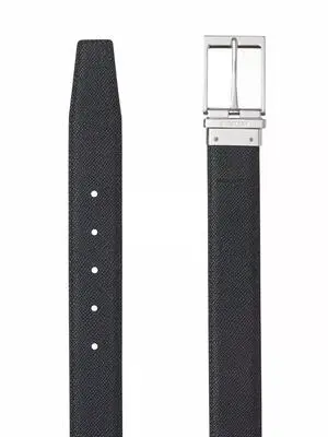 Burberry Reversible Grained Leather Belt - Black