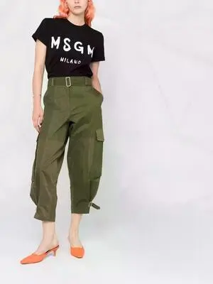 MSGM Logo-print Short-sleeved T-shirt - Black