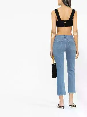 PATOU Square-neck Tweed Crop Top