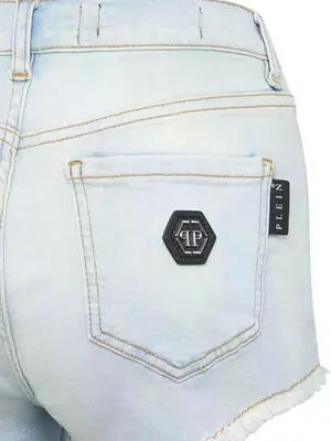 Philipp Plein Logo-appliqué Denim Shorts