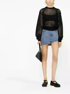 RAMAEL Cotton Open-knit Jumper - Black