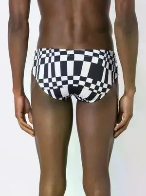 AMIR SLAMA Geometric-print Swim Trunks