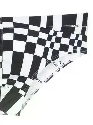 AMIR SLAMA Geometric-print Swim Trunks