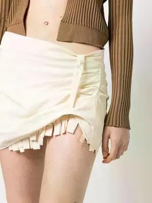 Jacquemus Asymmetric Mini Skirt - Neutrals