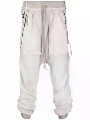 Boris Bidjan Saberi Drawstring-waist Drop-crotch Trousers - Grey