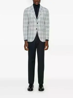 Eleventy Checkered Blazer - Blue