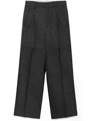 Victoria Beckham Paneled Wool Trousers