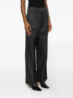 Victoria Beckham Paneled Wool Trousers