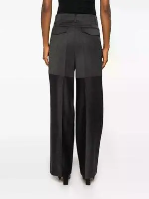 Victoria Beckham Paneled Wool Trousers