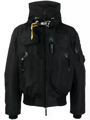 PARAJUMPERS Logo-patch Hooded Jacket - Black