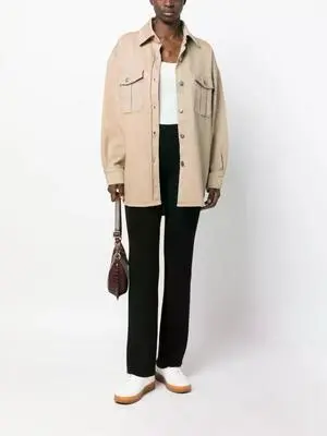 P.a.r.o.s.h Buttoned Denim Jacket - Neutrals