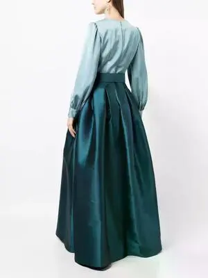 Sachin & Babi Zoe Belted Satin Gown