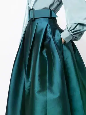 Sachin & Babi Zoe Belted Satin Gown