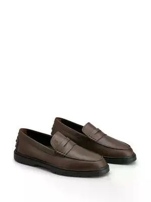 TOD'S Logo-debossed Leather Loafers