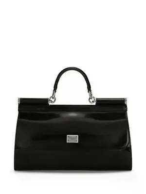 Dolce & Gabbana Kim Sicily Leather Tote Bag - Black