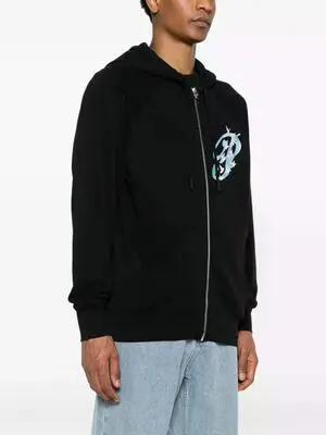 3.PARADIS Embroidered-logo Zip-up Hoodie