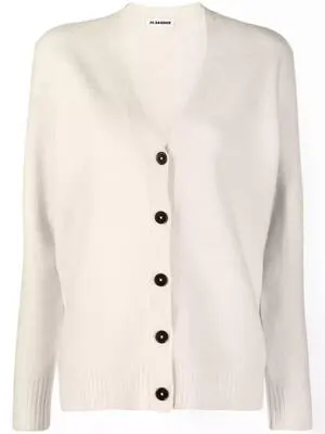 JIL SANDER V-neck Wool Cardigan