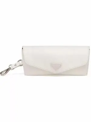 Prada Logo Plaque Sunglasses Case - White