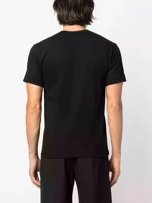 Play Comme Des Garcon Logo-patch Cotton T-shirt - Black