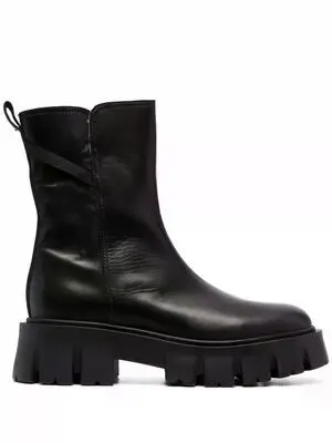 Premiata Leather Shearling Boots