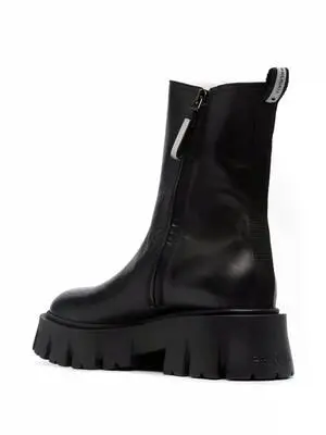 Premiata Leather Shearling Boots