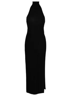 Norma Kamali Side-slit Halter Dress