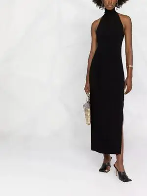 Norma Kamali Side-slit Halter Dress