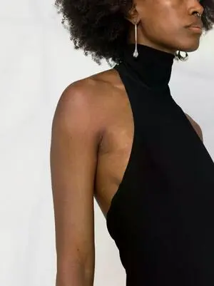 Norma Kamali Side-slit Halter Dress