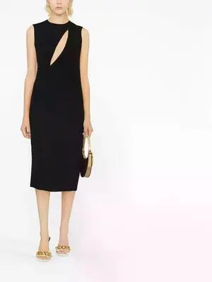 Versace Cut-out Sleeveless Midi Dress