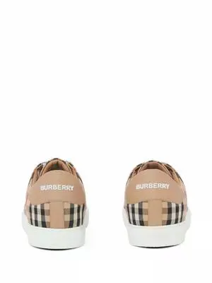 Burberry Check Lace-up Sneakers