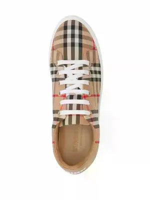 Burberry Check Lace-up Sneakers