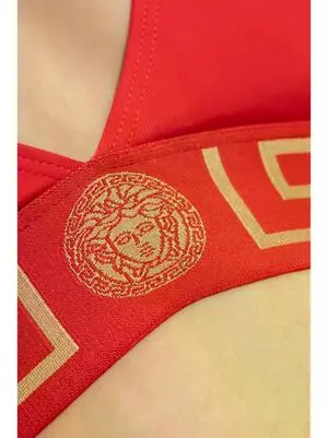 Versace Greca Detail Bikini Top - Red