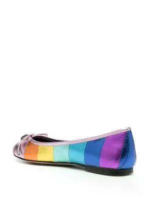 Kurt Geiger Esme Metallic-effect Ballerinas