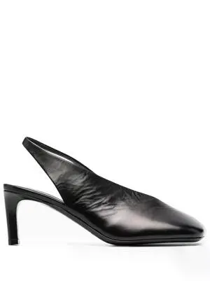 JIL SANDER 75mm Square-toe Leather Pumps