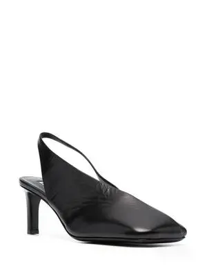 JIL SANDER 75mm Square-toe Leather Pumps