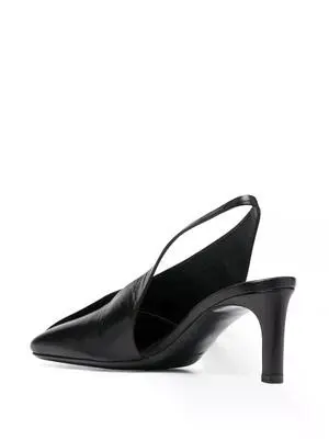 JIL SANDER 75mm Square-toe Leather Pumps