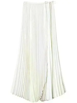 TWINSET Pleated Maxi Skirt With Side Tie