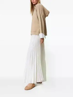 TWINSET Pleated Maxi Skirt With Side Tie