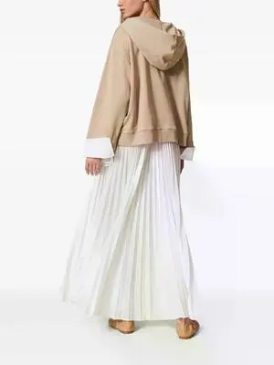 TWINSET Pleated Maxi Skirt With Side Tie