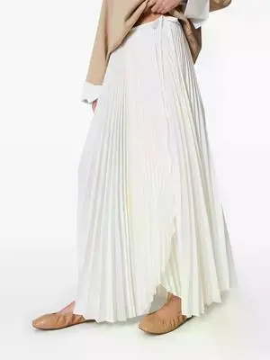 TWINSET Pleated Maxi Skirt With Side Tie
